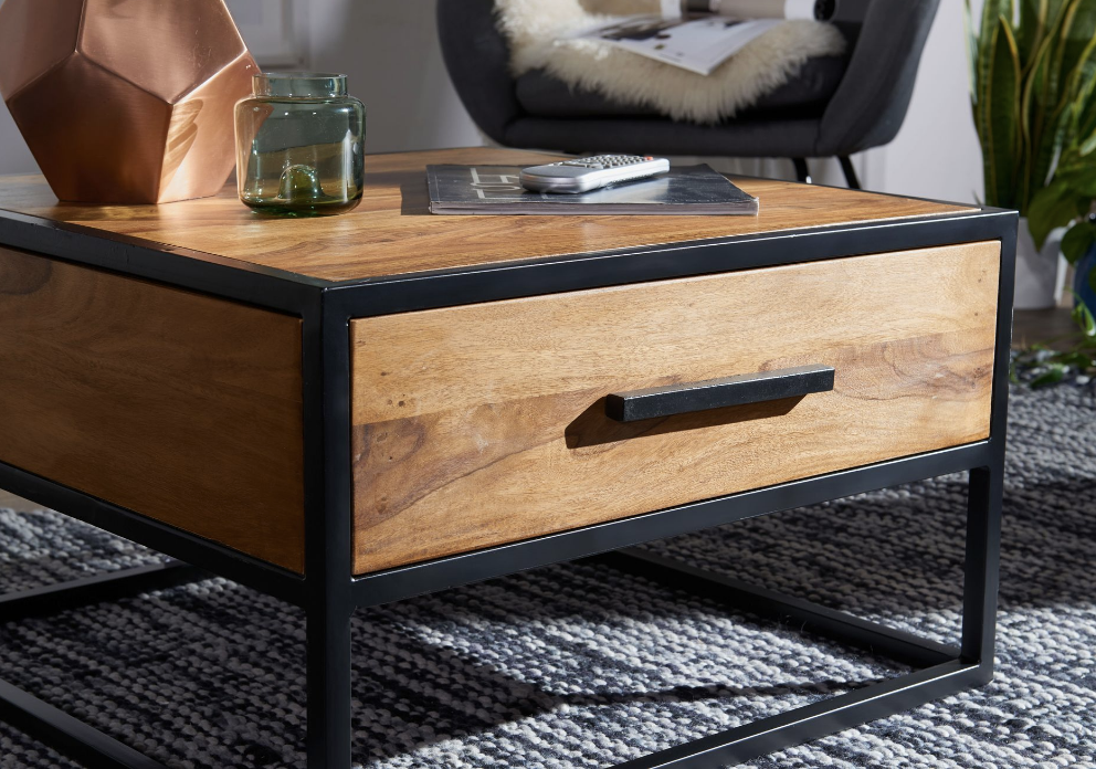 WOHNLING stolik kawowy z litego drewna sheesham 65cm