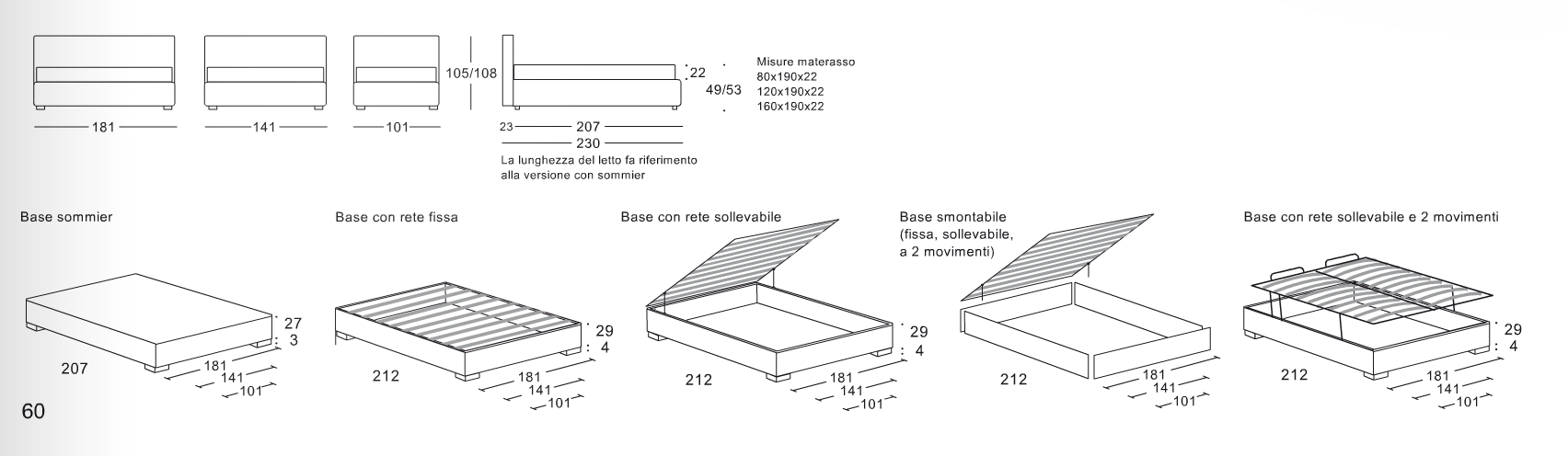 Włoskie łłożko MARTIN / TR